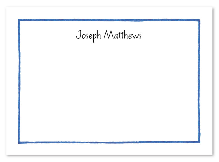 Blue Line Border Flat Card – AmyAdele.com